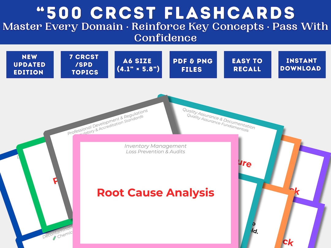 CRCST Flashcards | 500 Sterile Processing Exam Study Cards | SPD & HSPA ...