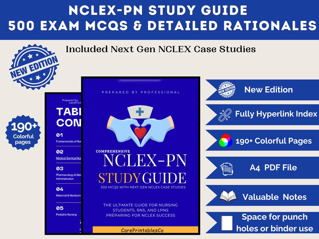NCLEX-PN Practice Questions Pdf | 500 Lpn Lvn Exam Mcqs With Answers ...