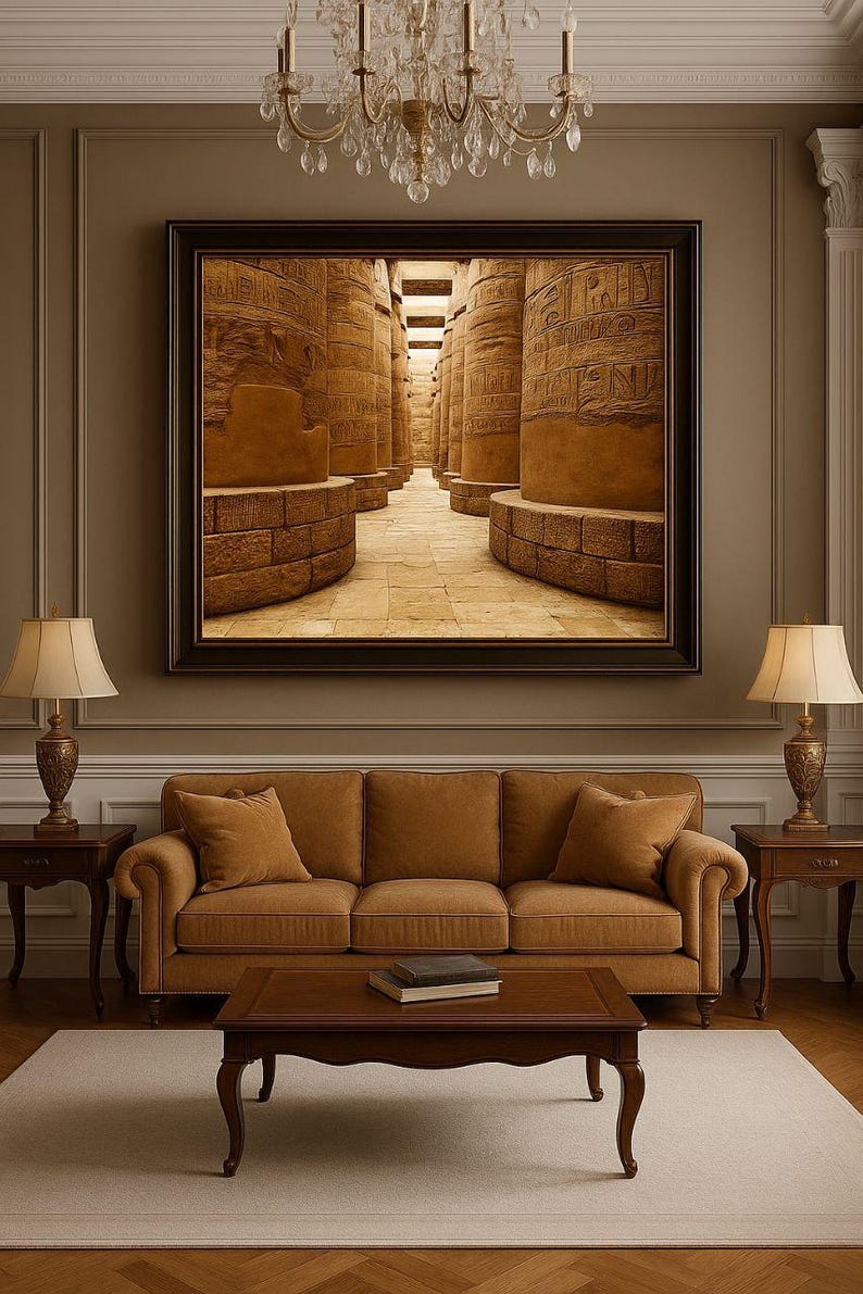 Ancient Egyptian Temple Wall Art Luxor Karnak Columns Digital Download ...