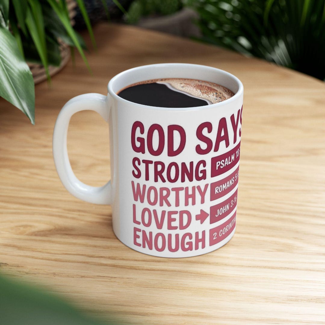 Bible Verse Scripture Mug | Christian Faith Coffee Mug - Etsy