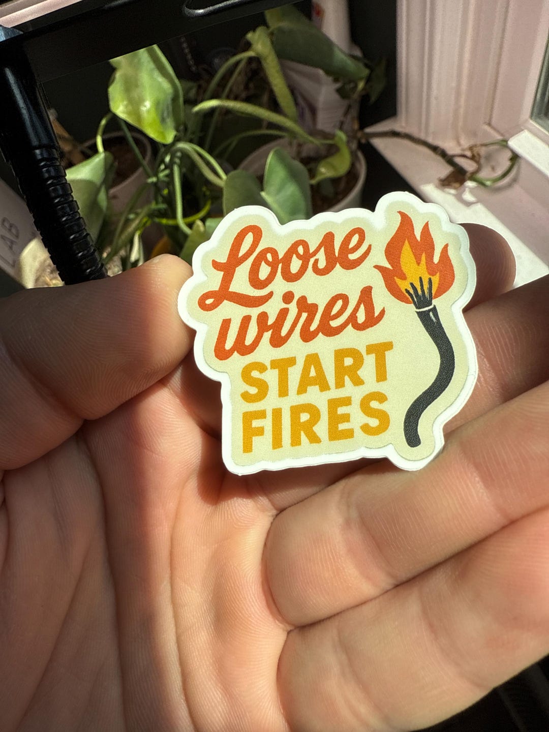 Loose Wires Start Fires Sticker- Hard Hat Sticker, Tool Box & Water ...