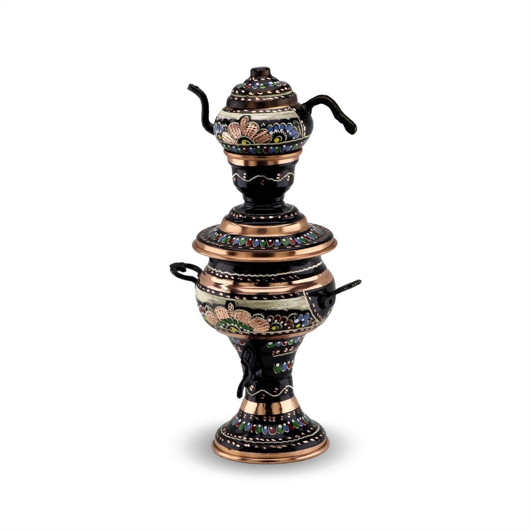 Handmade Copper Samovar Figurine: Embossed Turkish Semaver, Ethnic ...