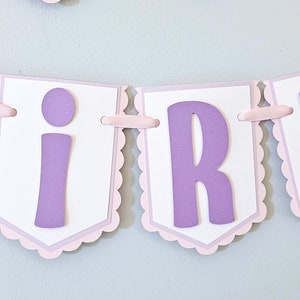 Lavender & Pink Happy Birthday Banner: Handcrafted Party Decor - Etsy