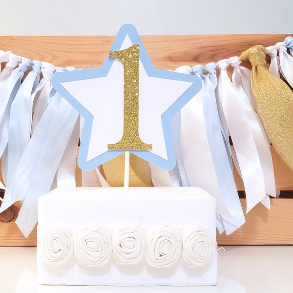 Gold Star Cake Topper - Etsy