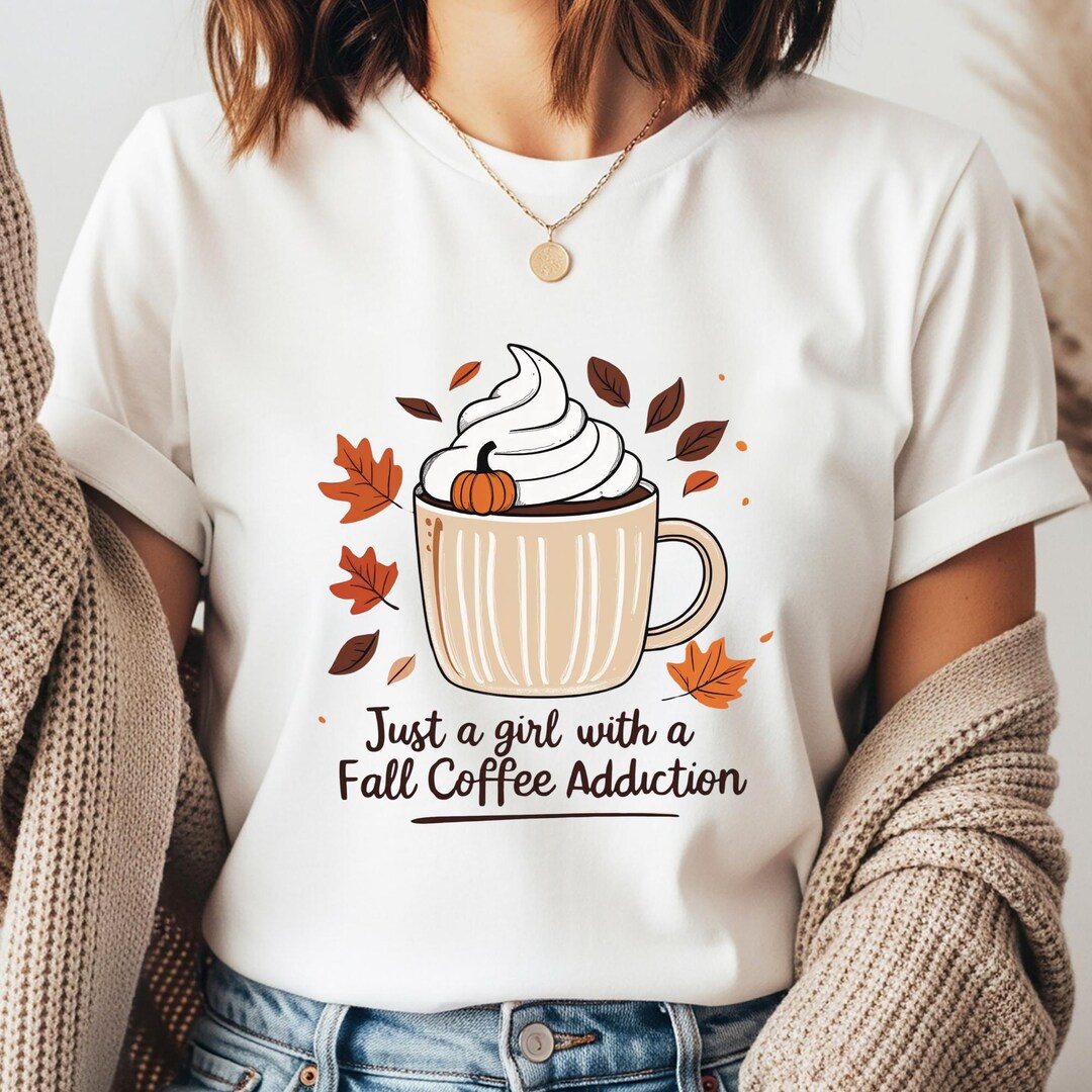Fall Coffee Addiction Png, Cozy Autumn Mug With Pumpkin & Whipped Cream ...