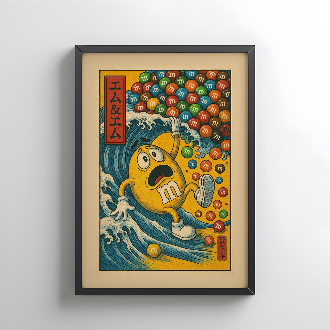 M&M Poster | Candy Pop Art Print | Colorful Wall Decor | Fun Food ...