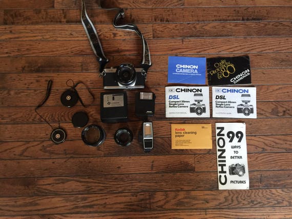 Vintage Chinon DSL Compact 35mm Single Lens Reflex Camera with | Etsy