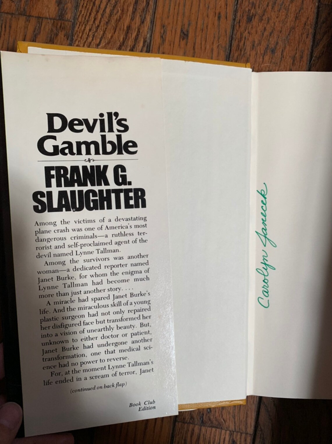 1977 Devil's Gamble Book by Frank G Slaughter | Etsy