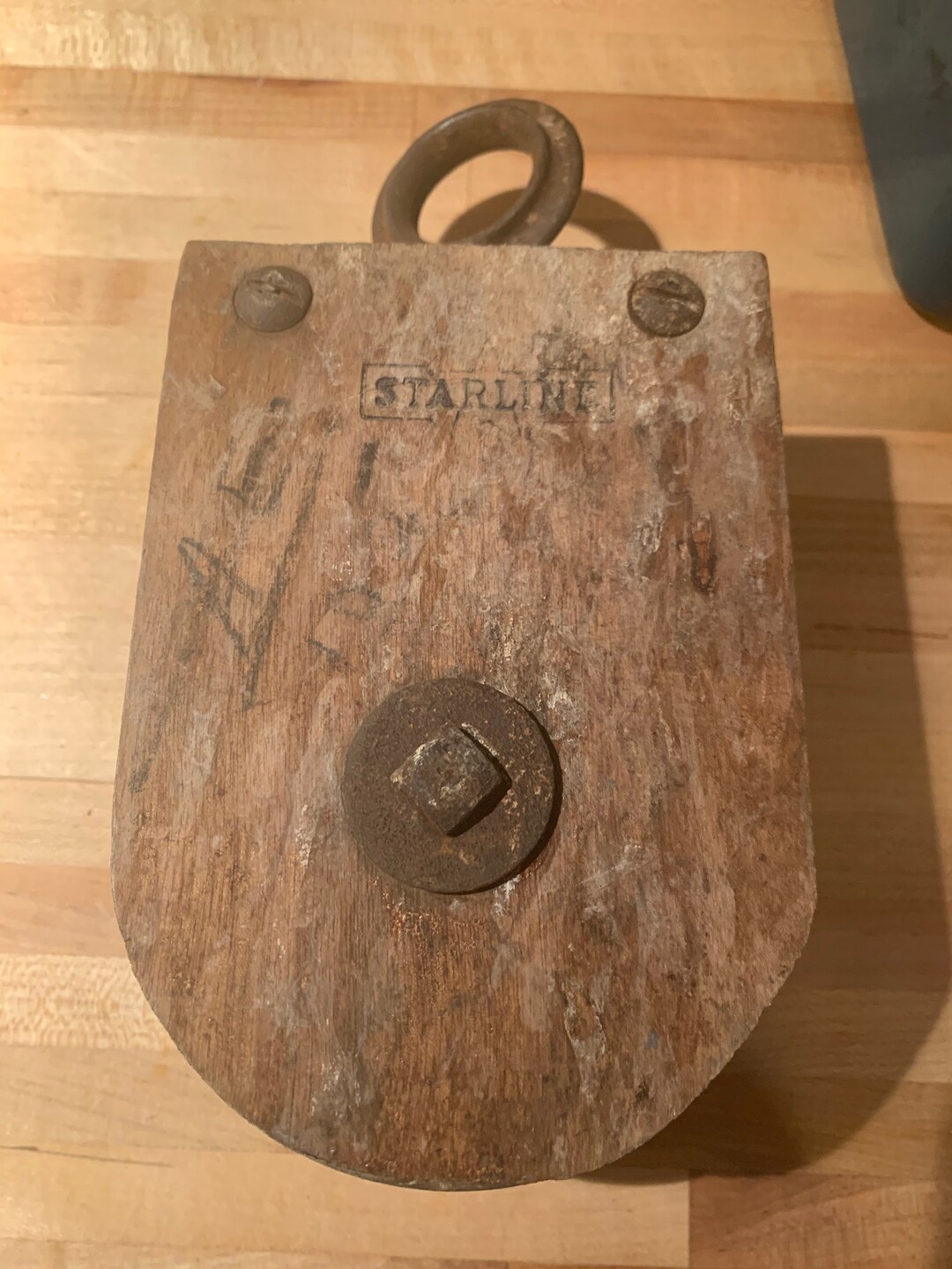 Antique Starline Wood Rope Pulley Cast Iron - Etsy