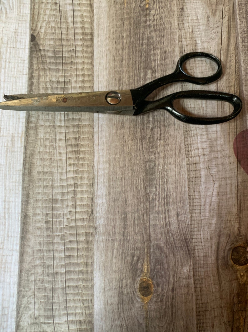 Vintage Deluxe Kleencut USA Scissors Pinking Shears Chrome - Etsy