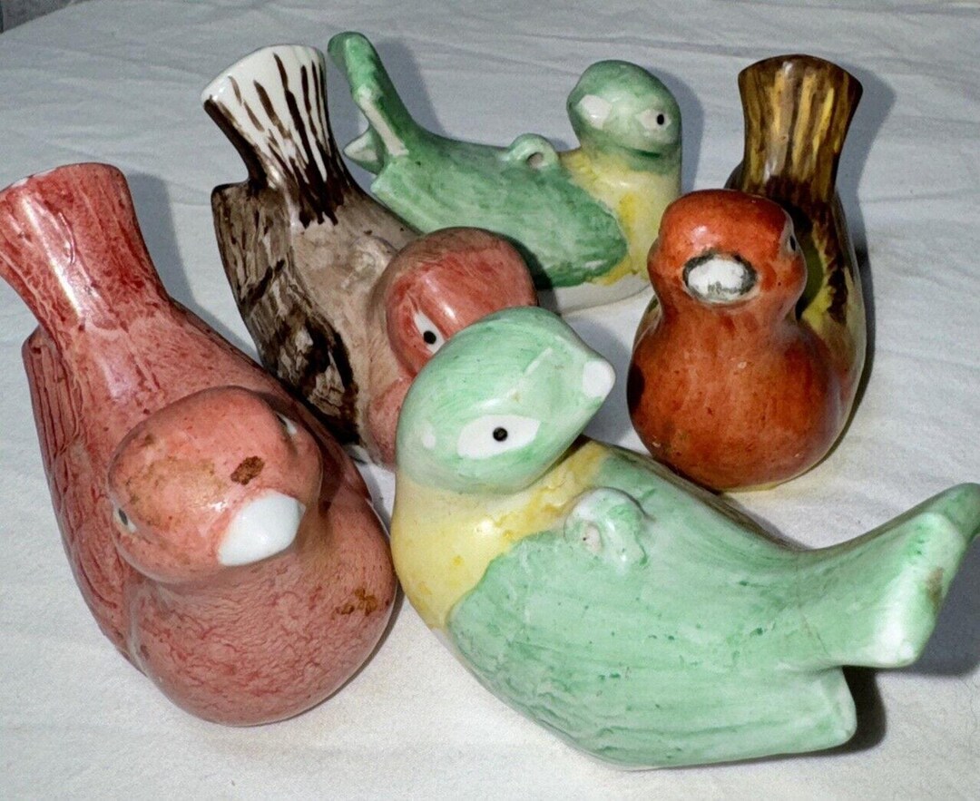 Antique Hand Painted Porcelain Birds for Hanging Art Studio Pottery - Etsy