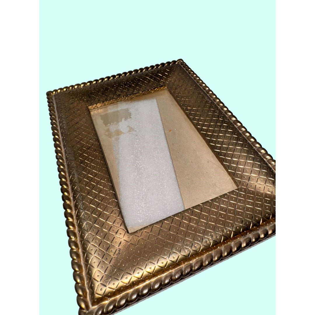 Gold Tone Heavy Metal Textured Picture Frame 1995 Terragraphics China ...