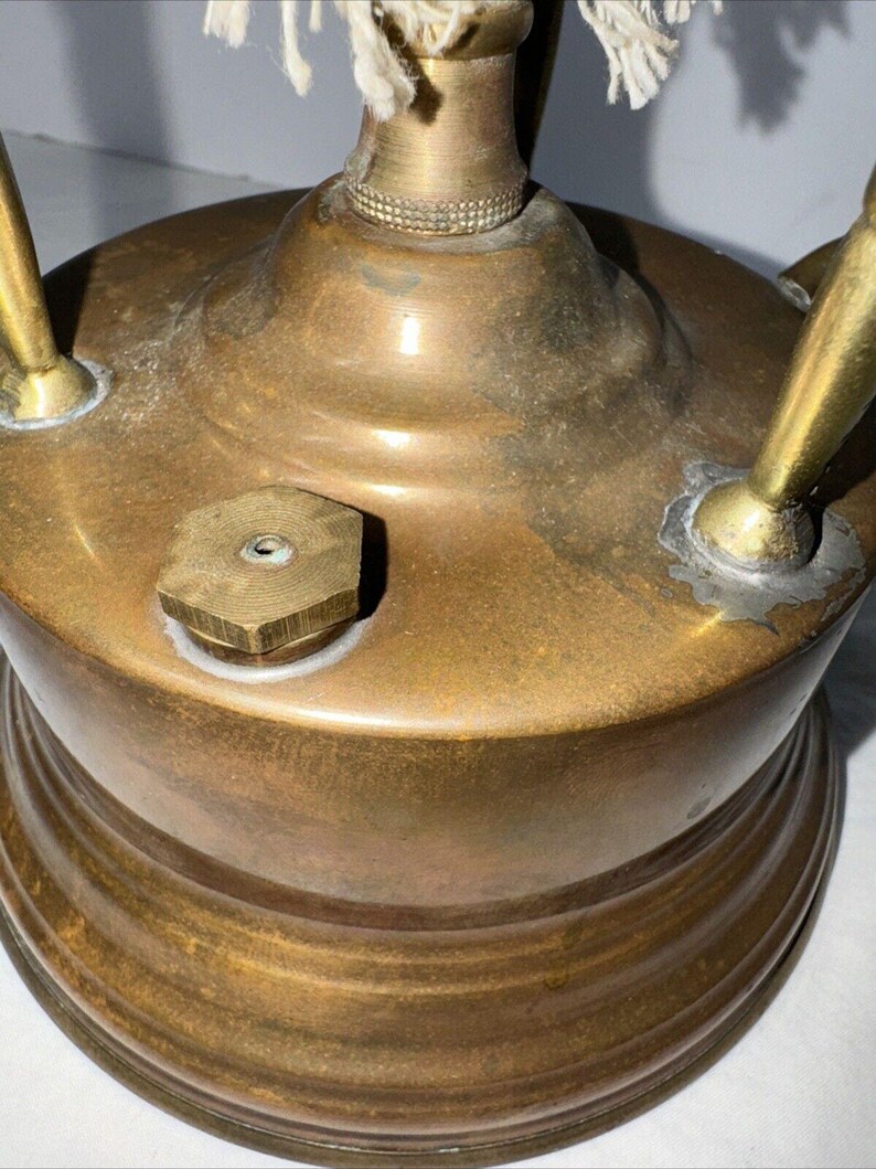 Copper Brass Oil Lamp Primitive Rustic Camping Stove Turkish Coffee ...