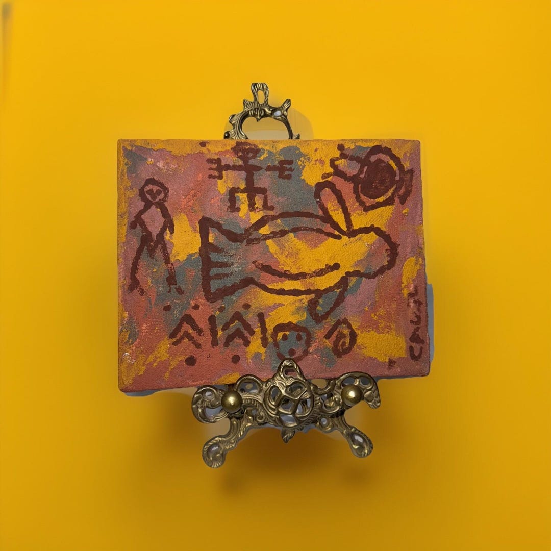 Indigenous Folk Art Native South American Earthy Tribal Clay Earth ...