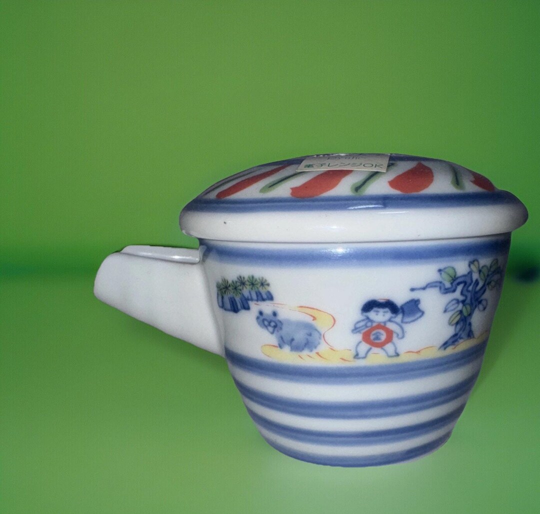 Rare Japanese Kintaro Folklore Kyusu Ryuho Handpainted Lidded Stamped ...