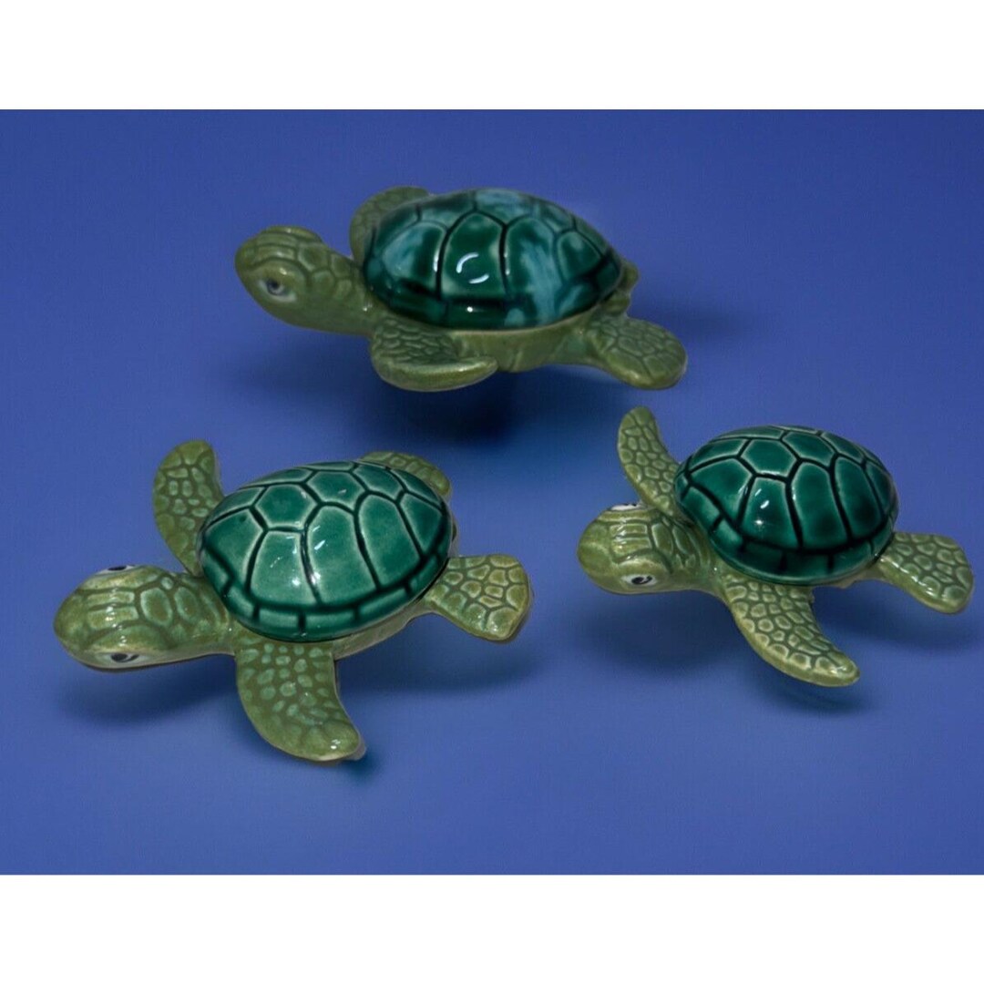 4 Ben Diller Ceramic Hawaii Maui Pottery Turtle Trinket Dish Limited ...