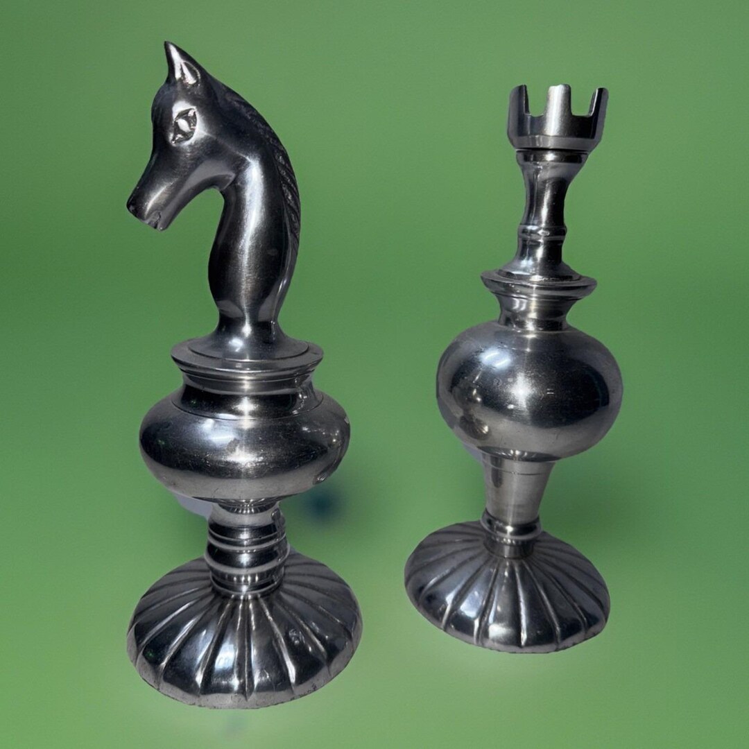 Oversized Chess Piece Shelf Art Library Aluminum Cast Horse Bookends - Etsy