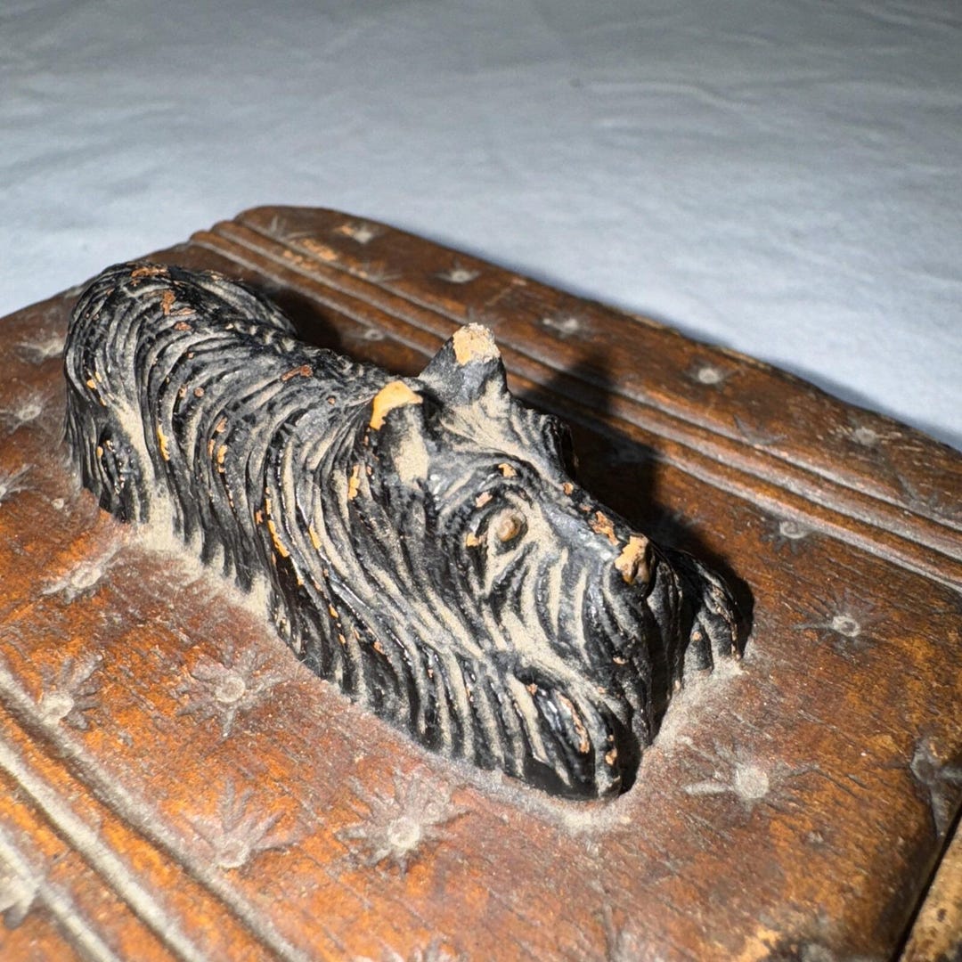 Vintage Syroco Wood Cigarette Holder Box Ashtray Scotty Dog - Etsy