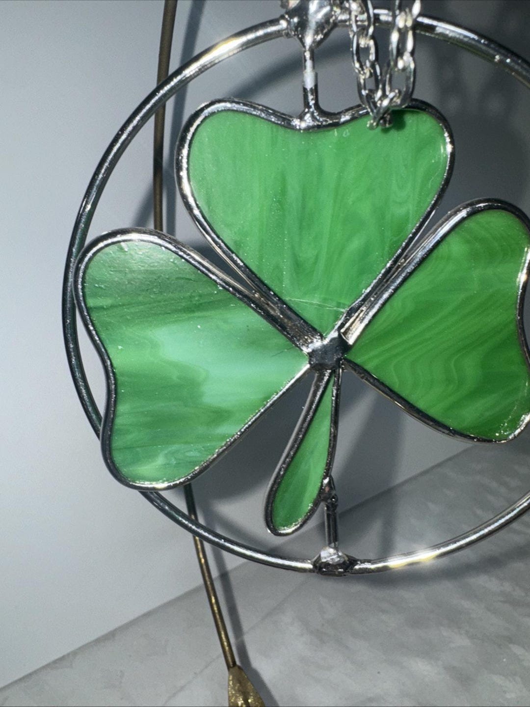 Vintage Clover Stained Glass Suncatcher - Etsy