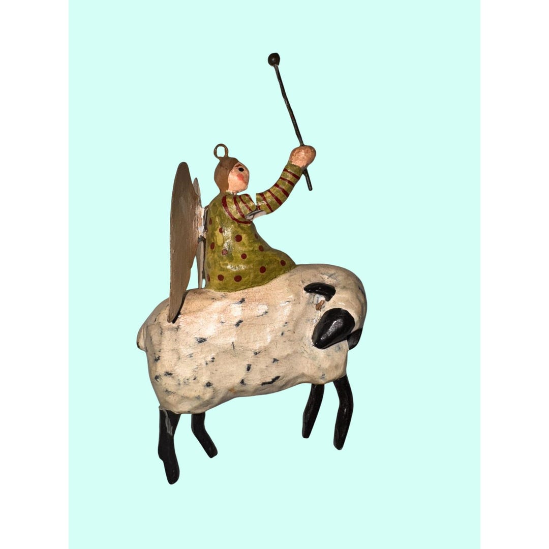 Williraye Studio Angel Riding Sheep Christmas Ornament - Etsy