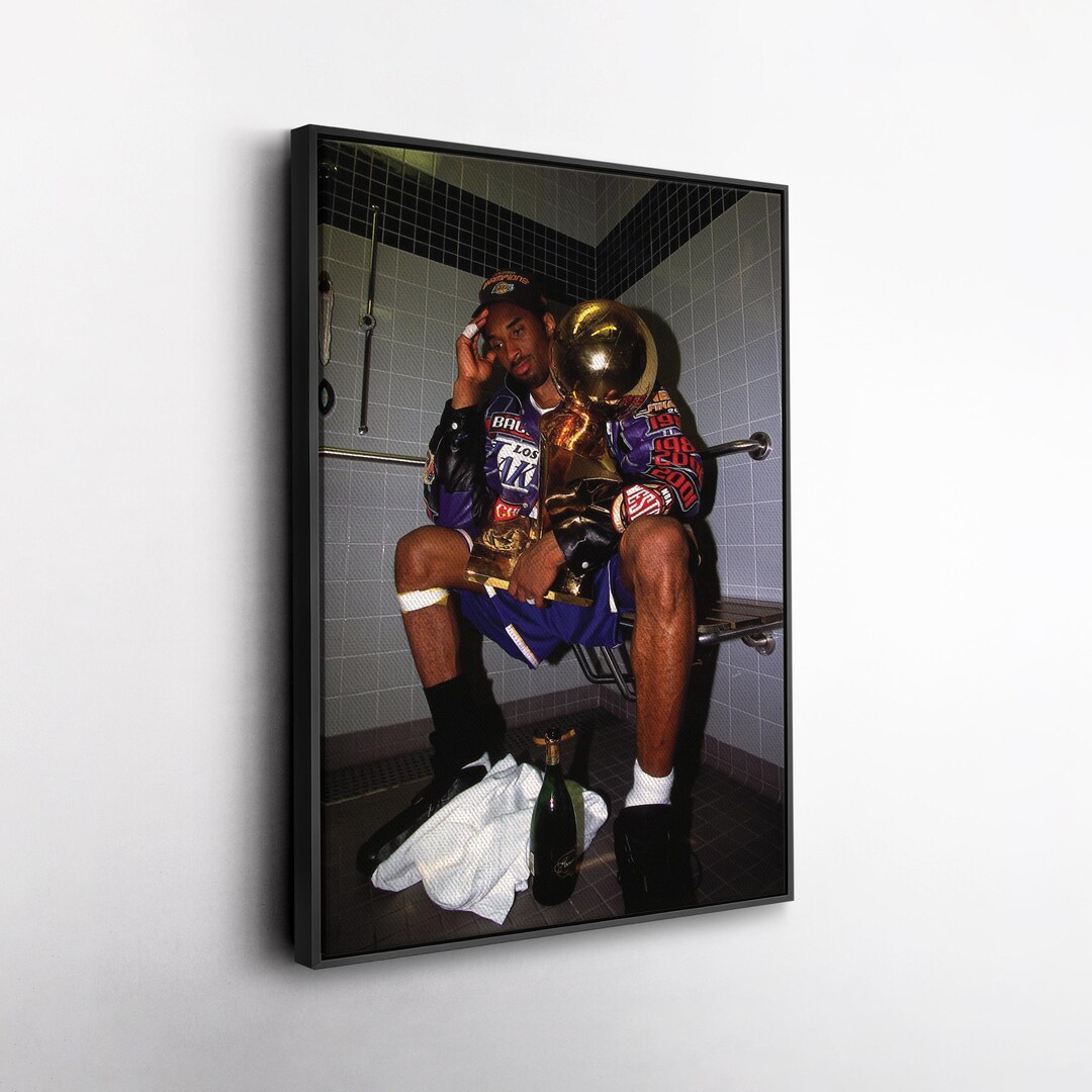 Lakers Legend Trophy & Champagne Canvas – Championship Bathroom Moment ...