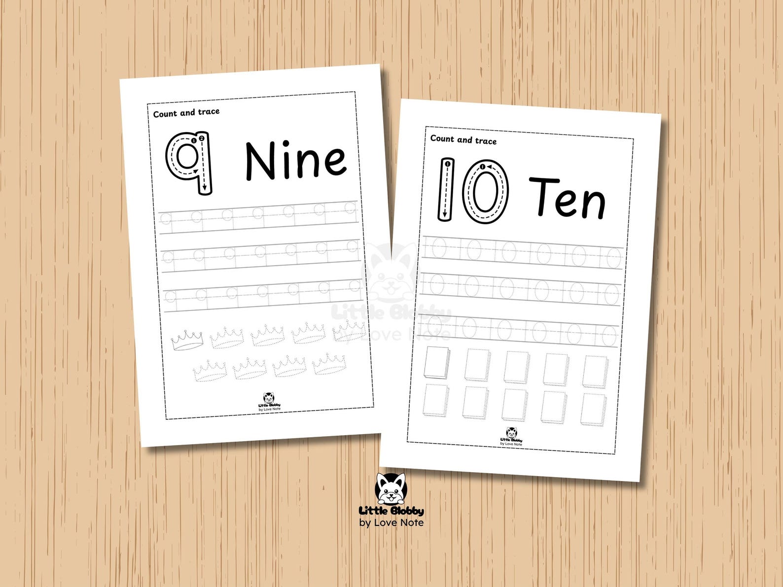 Tracing Numbers 1–10 Worksheets | Counting Printable for Kids ...