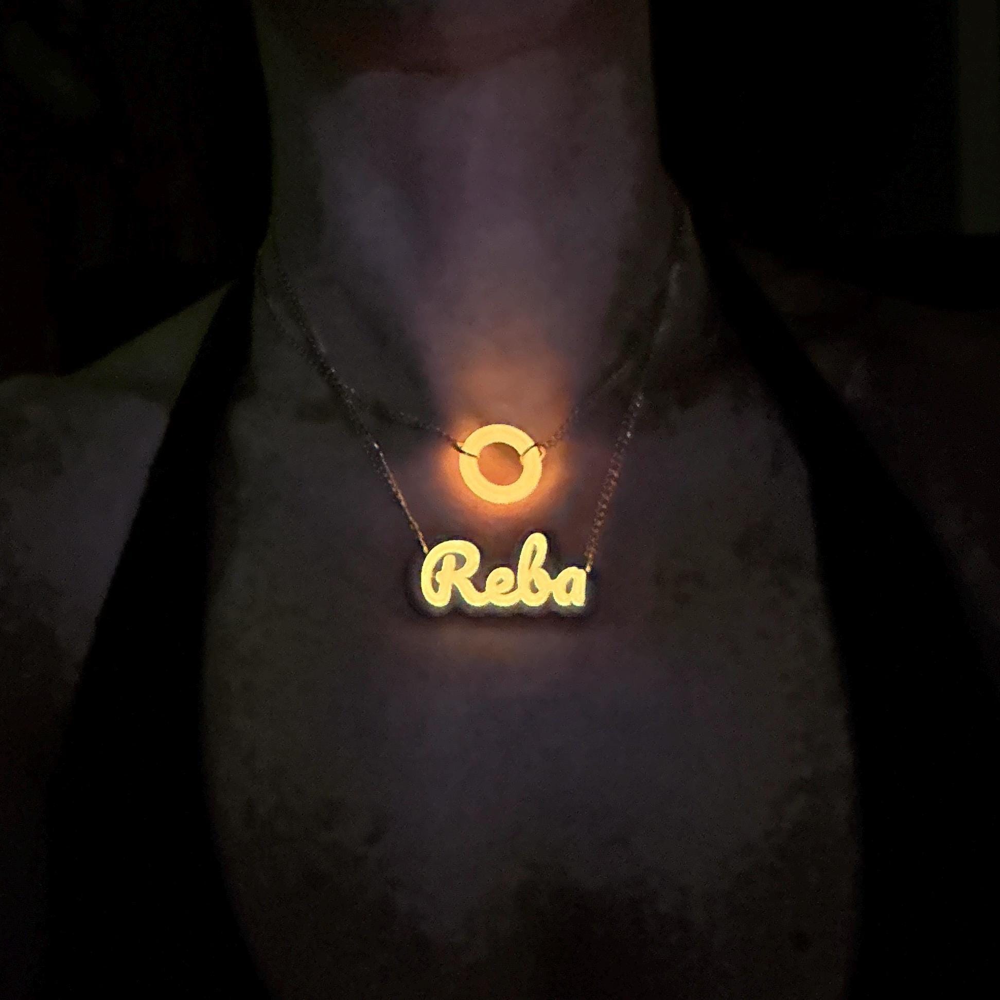 Phish Reba Nameplate Donut Pink Glow-in-the-dark Adjustable Chain ...