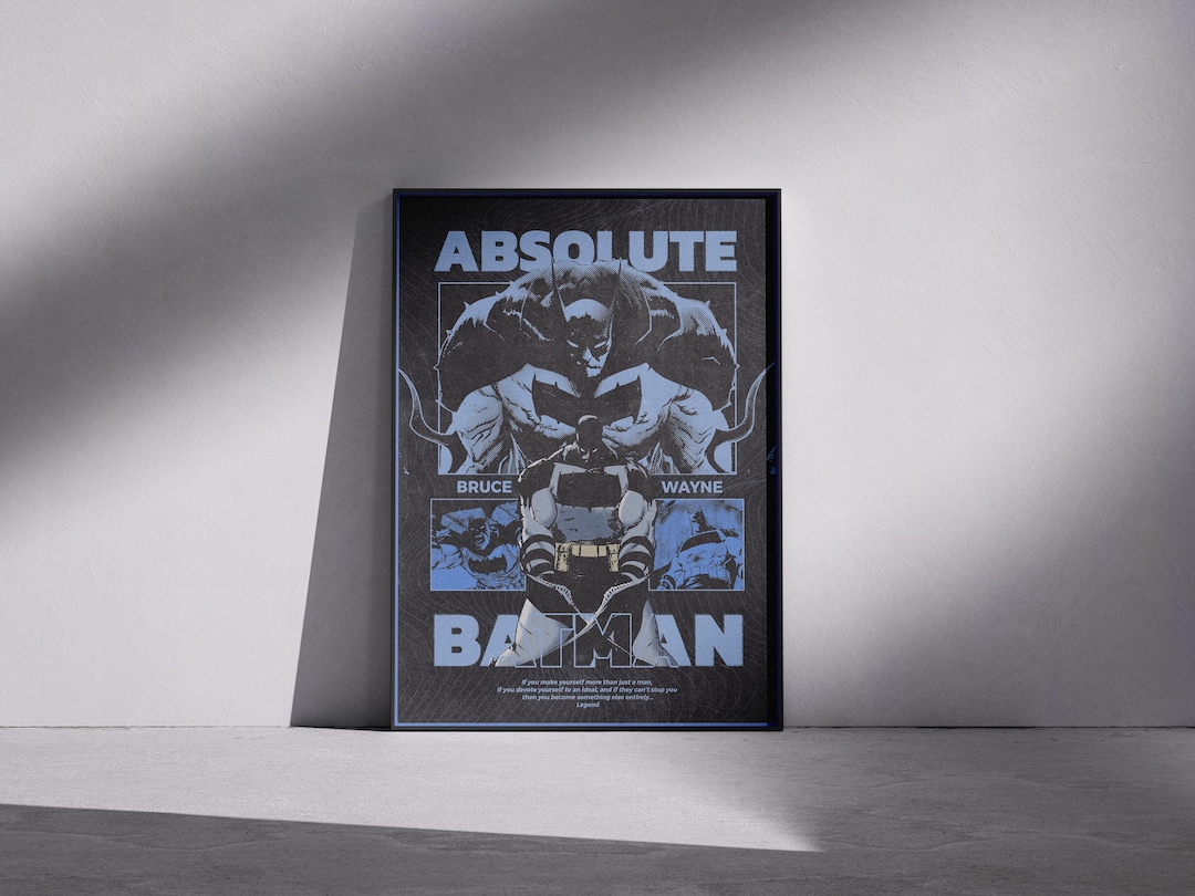 Absolute Batman Poster | Gritty Comic Decor, Superhero Wall Art, Gifts ...