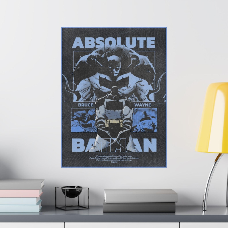 Absolute Batman Poster | Gritty Comic Decor, Superhero Wall Art, Gifts ...