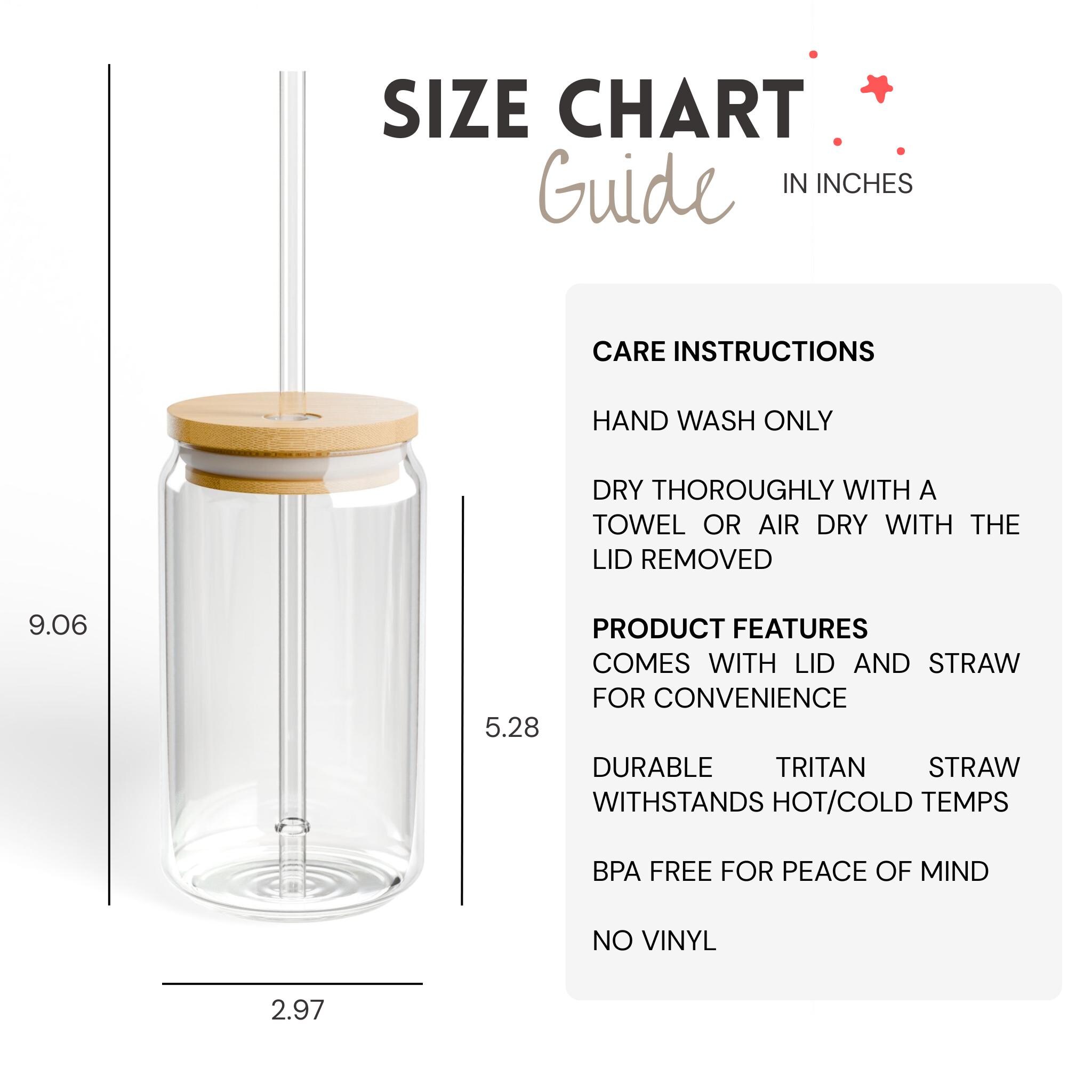Aesthetic Leaf Sipper Glass - Glass Cup With Lid and Straw, Retro Glass ...