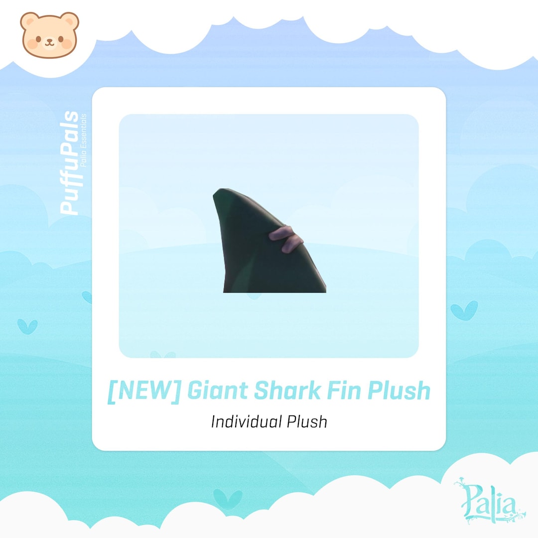 Palia | [NEW] Giant Shark Fin Plush - Etsy