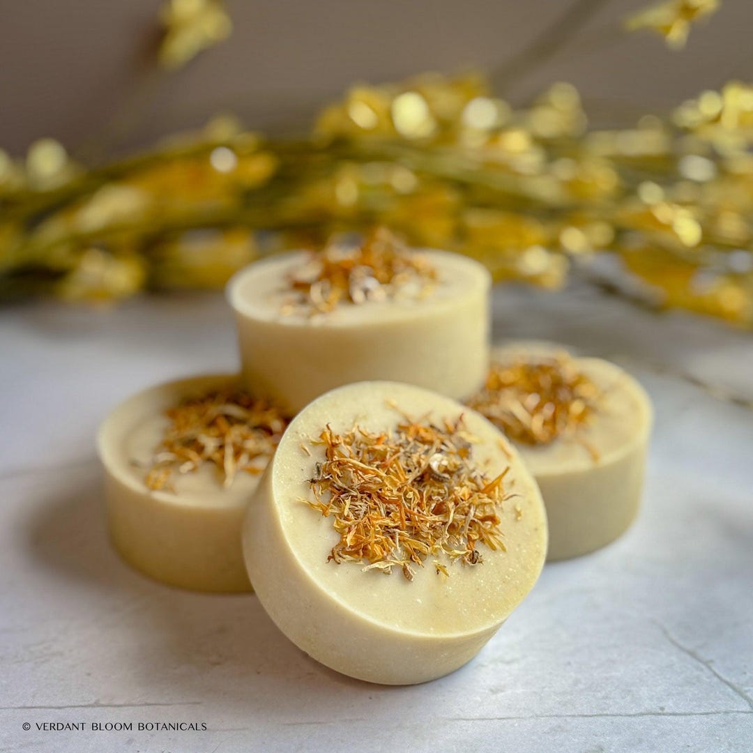 Handmade Calendula Oatmeal Mini Soap: Palm Free, Gentle Cleanse - Etsy