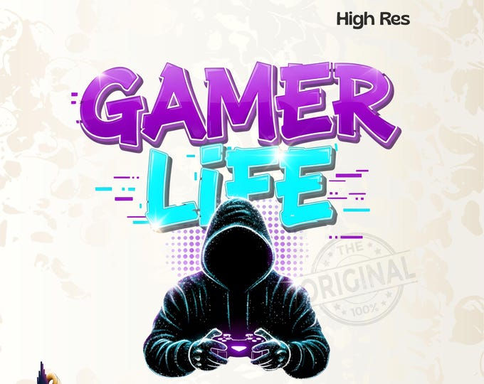 Colorful Gamer Kid PNG | Retro Gamer Art | Digital Download for T ...