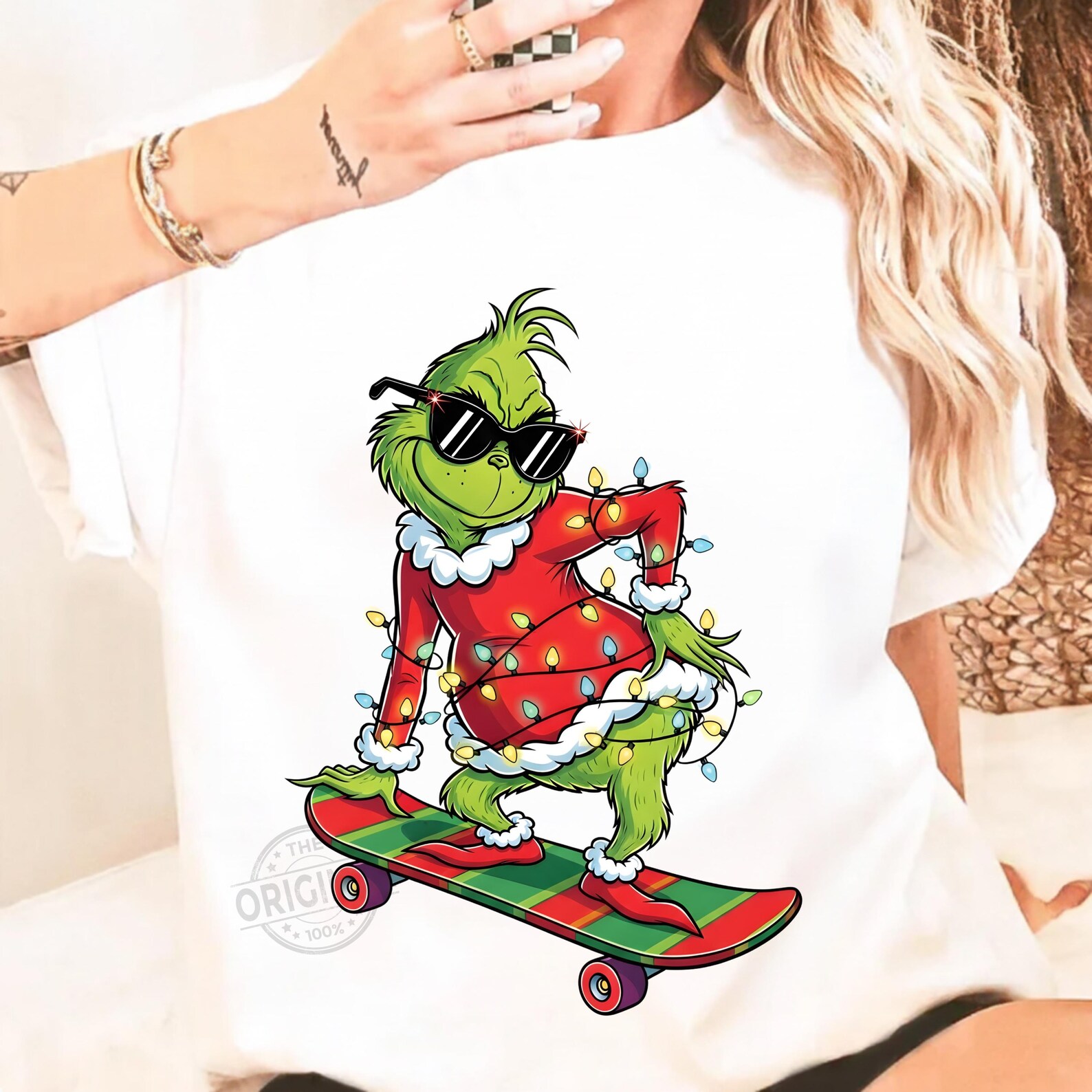 Cool Grinch Skateboarding PNG – Retro Christmas Grinch Clipart, Funny ...