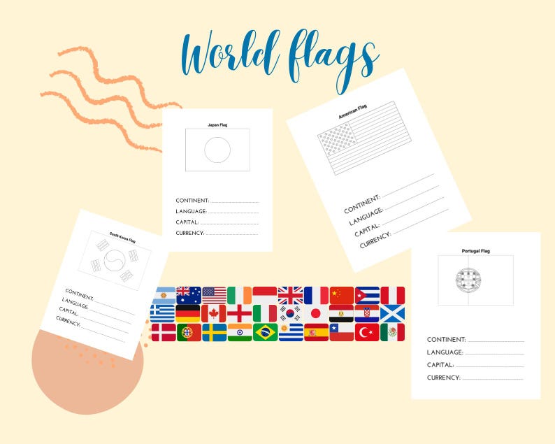 WORLD FLAGS Coloring Pages, Printable, Countries Flags, Printable Flags ...