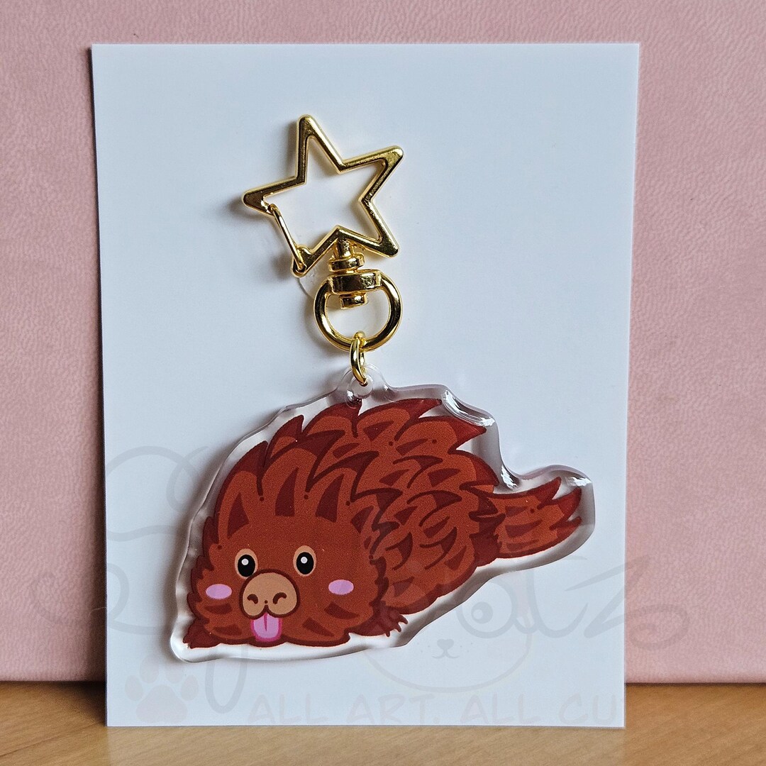 Porcupine Keychain Animal Art Kawaii Rodent Charm Pets - Etsy