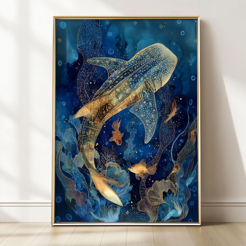 Whale Print Elegant Art - Etsy