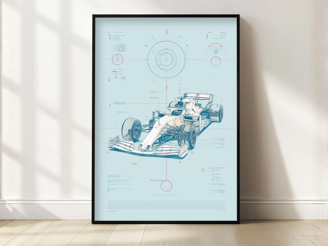 F1 Technical Blueprint Poster – Formula One Car Wall Art - Etsy Australia
