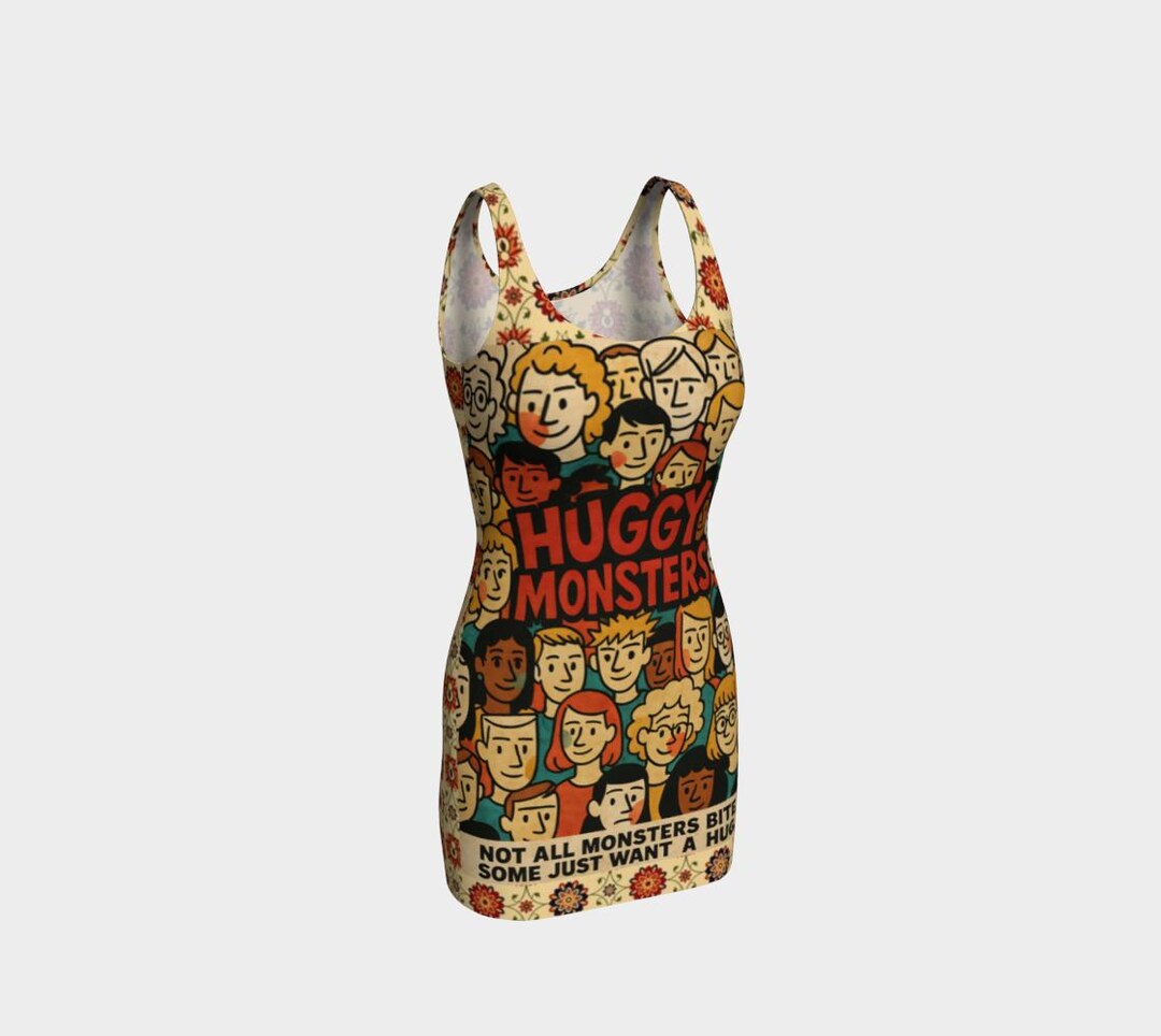 Bodycon Dress- Huggy Monsters - Etsy