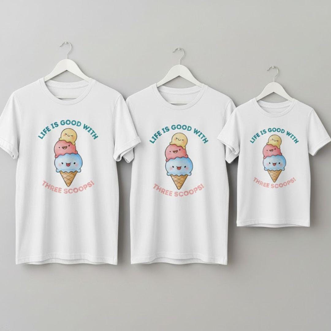 Scoop up the Sweetness: Life is Better With Three Scoops! - Etsy