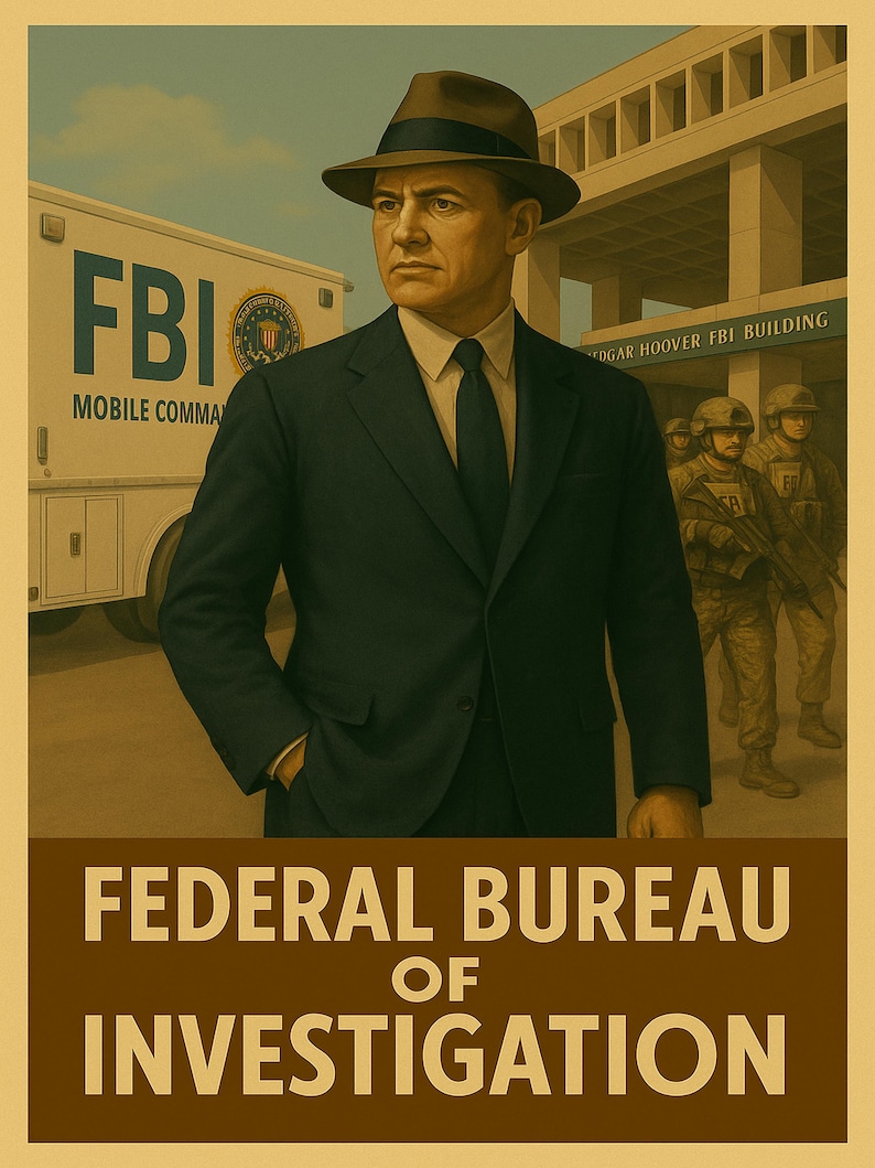 Digital Vintage FBI Image. Printable in Various Sizes. - Etsy