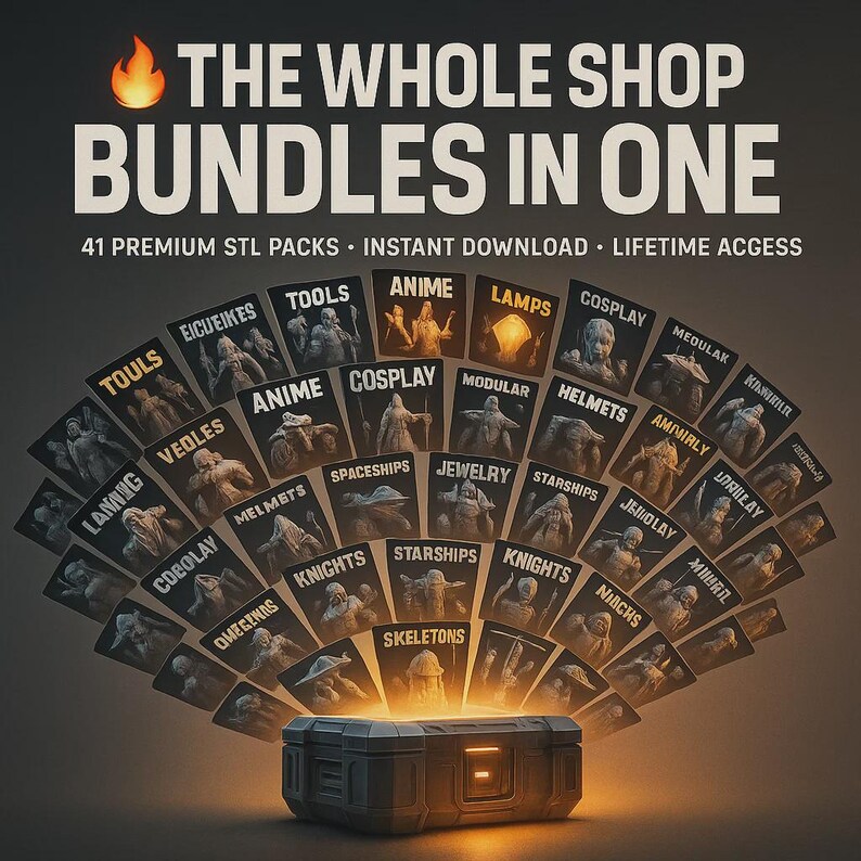 Ultimate 3D Print Store Bundle – 41 STL Collections in One – Thousands ...