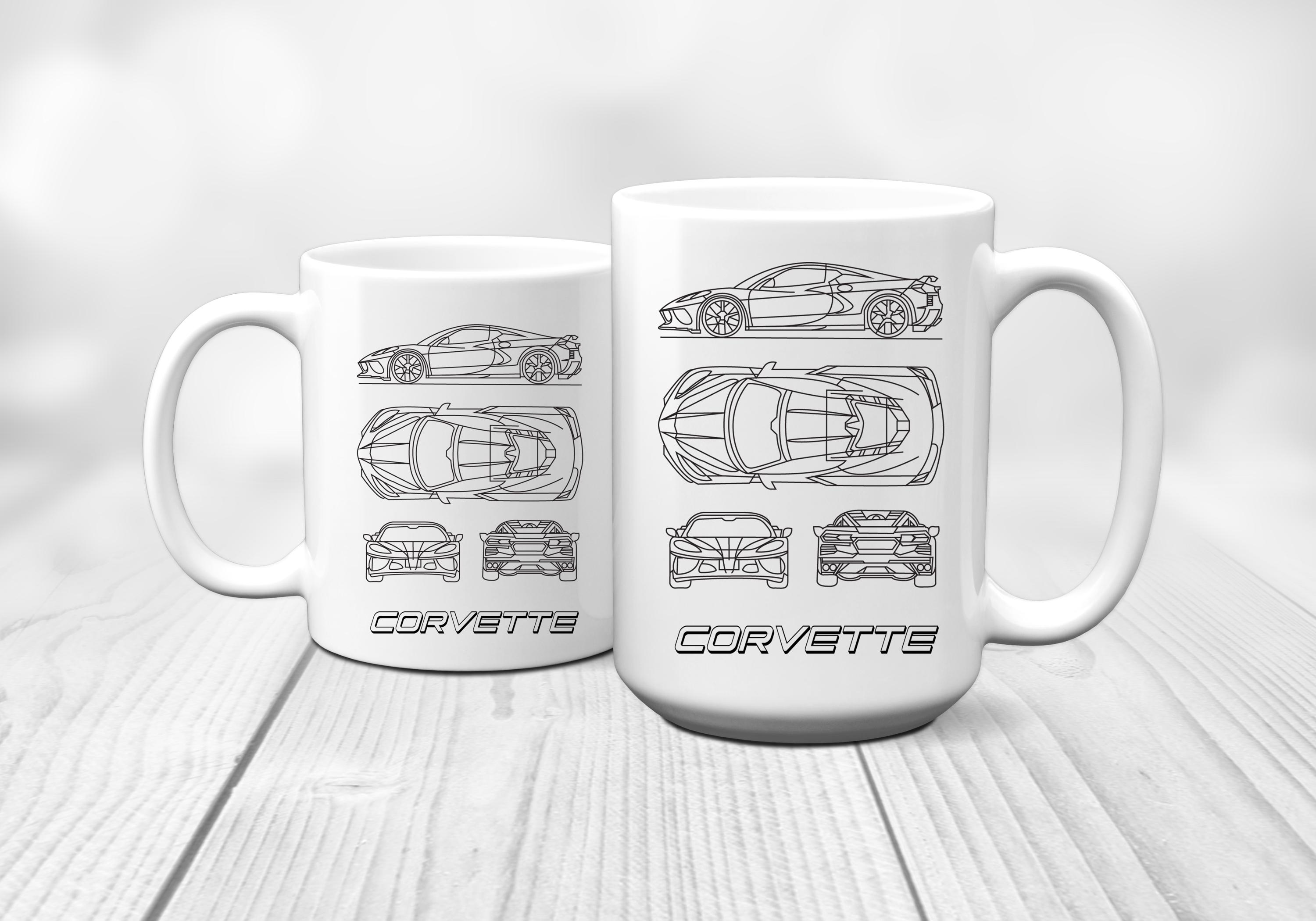Corvette C8 SVG, Corvette Blue Print, Corvette Bundle PNG Vector Image ...