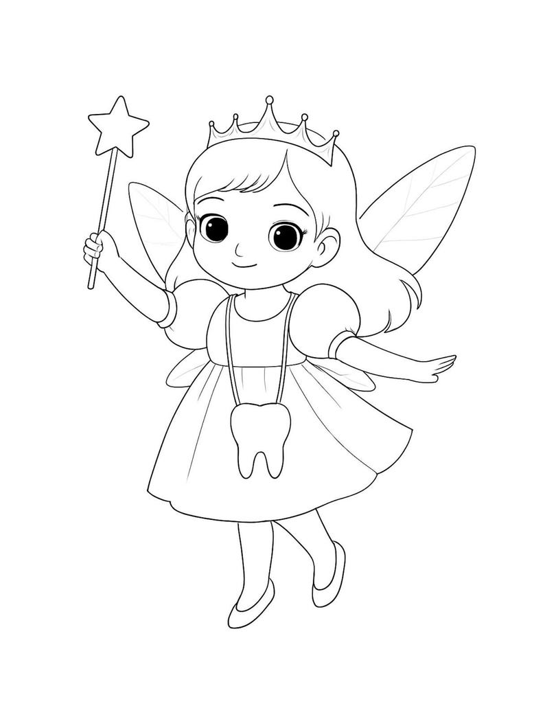 Tooth Fairy Letter With Coloring Page • Printable Download for Kids ...