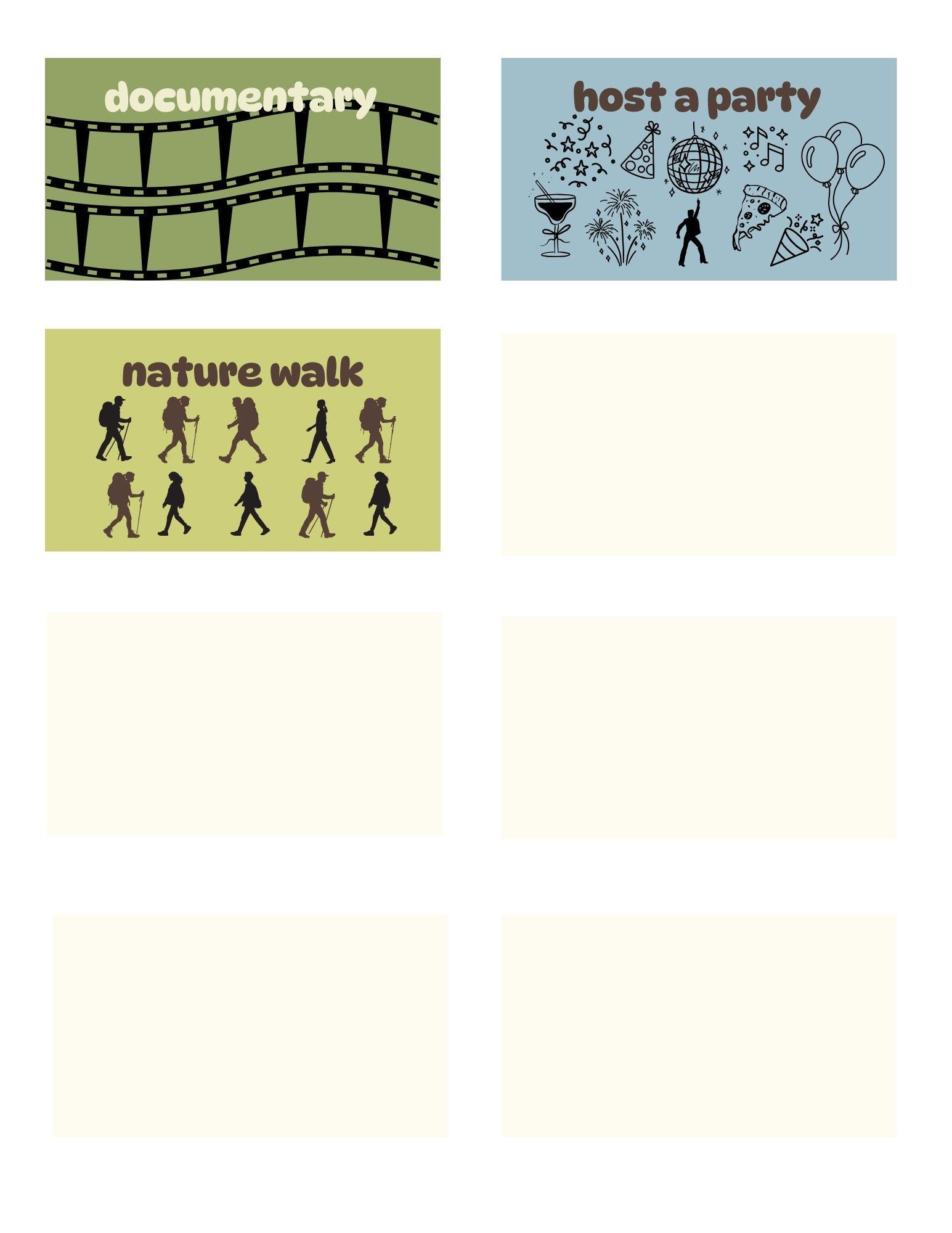 Intentional Living Punch Card Bundle (digital Download) | 11 Themed + 5 ...