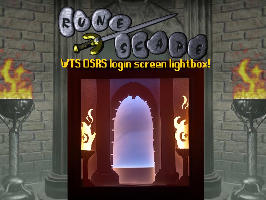OSRS Log-in Lightbox – Old School Runescape Shadowbox With LED ...