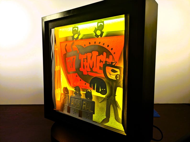 Deltarune Tenna TV Time Lightbox – 3D Layered Shadowbox Scene, Handmade ...