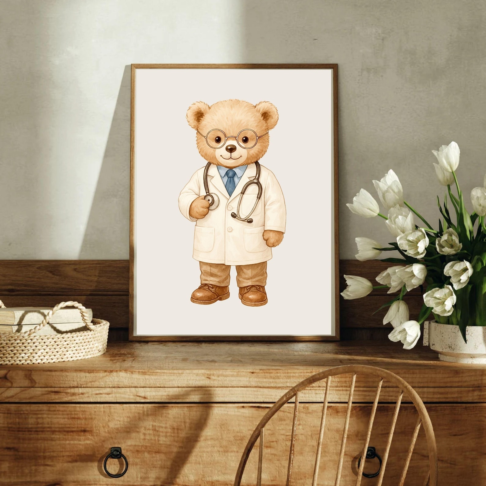 Teddy Bear Doctor Nursery Art: Little Heroes Prints (digital Download ...