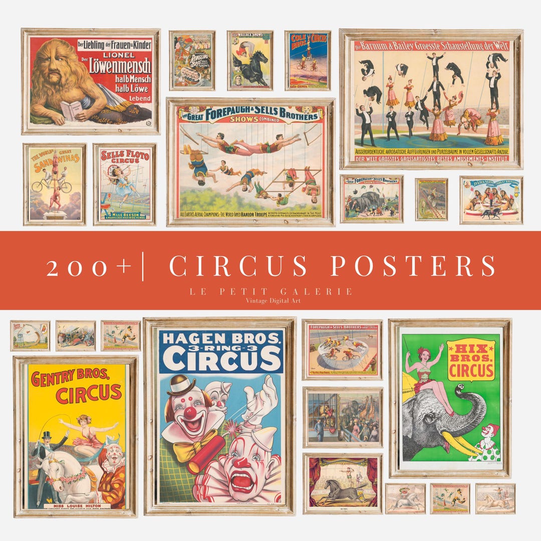200+ Vintage Circus Posters: Retro Big Top Art (digital Download) - Etsy