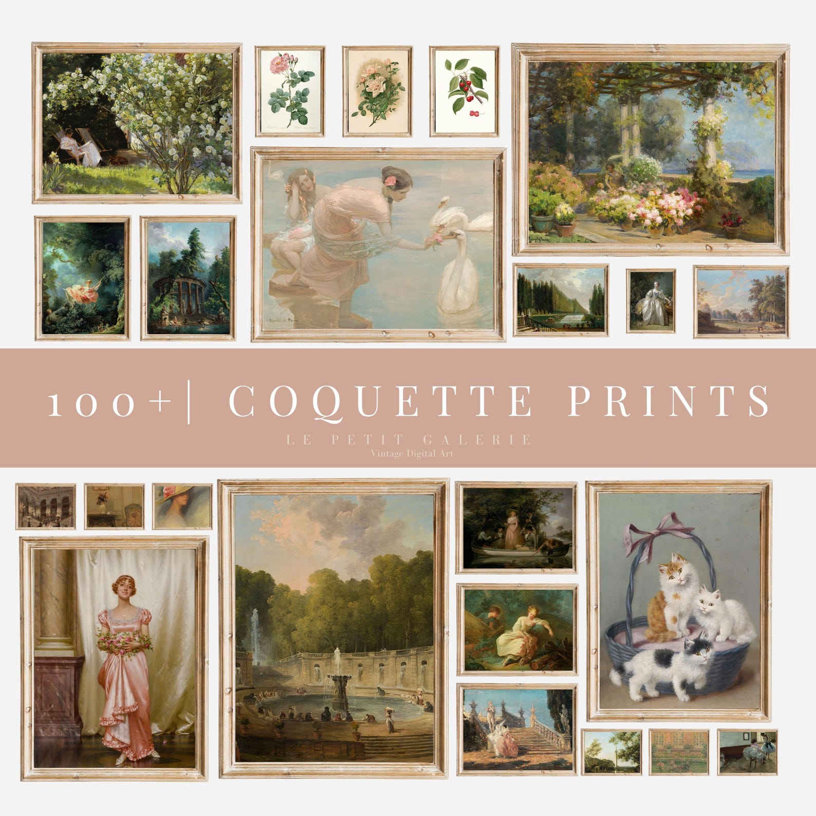 100+ Coquette Prints | Vintage Romantic Art, French Aesthetic Wall ...